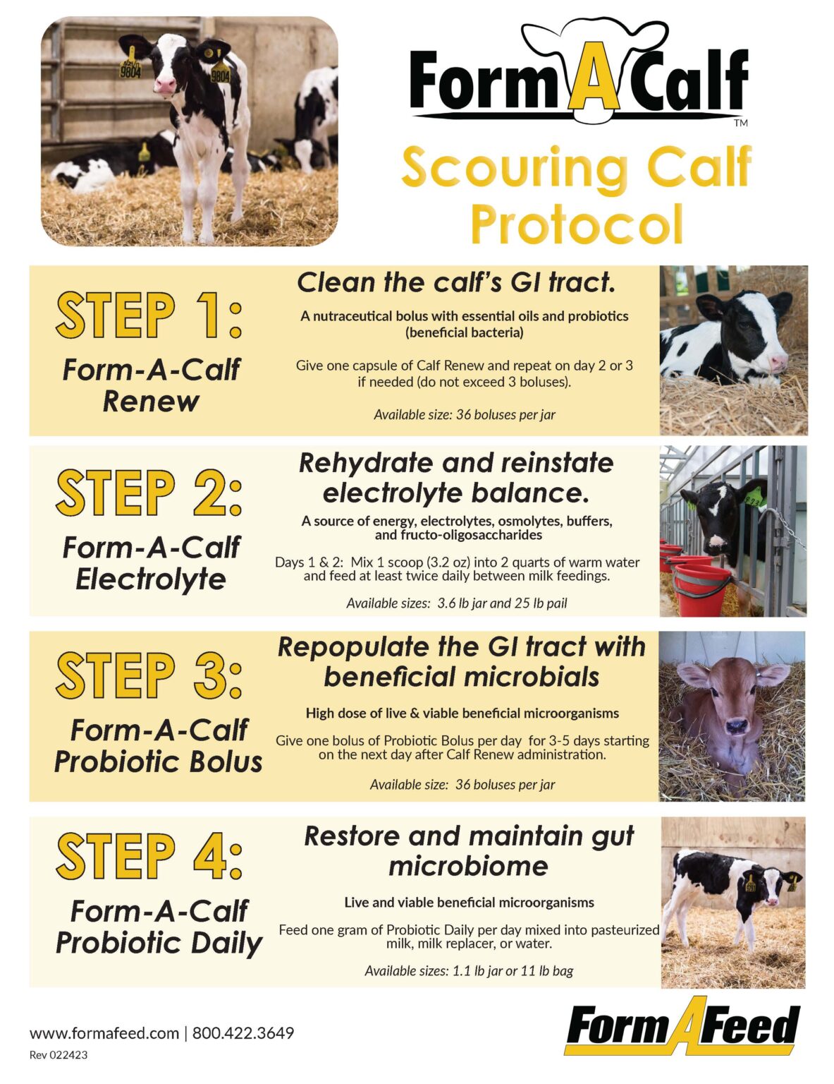 Form-A-Calf Scouring Calf Protocol - Form-A-Feed